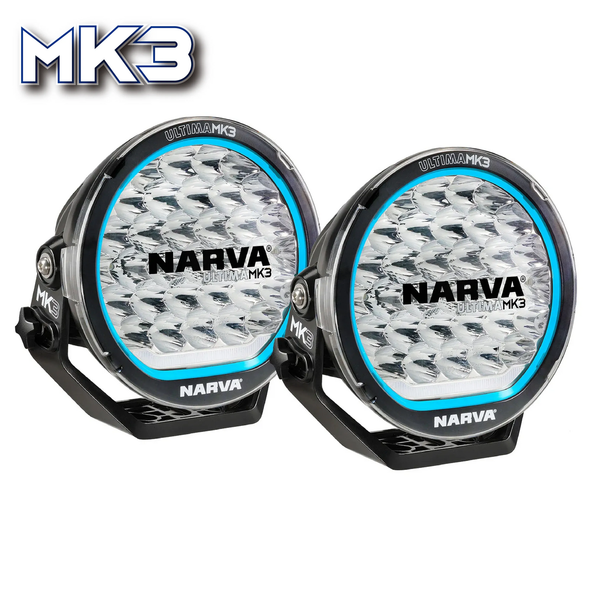 Narva - PAIR Ultima 215 MK3 LED Driving Light Kit (Black)